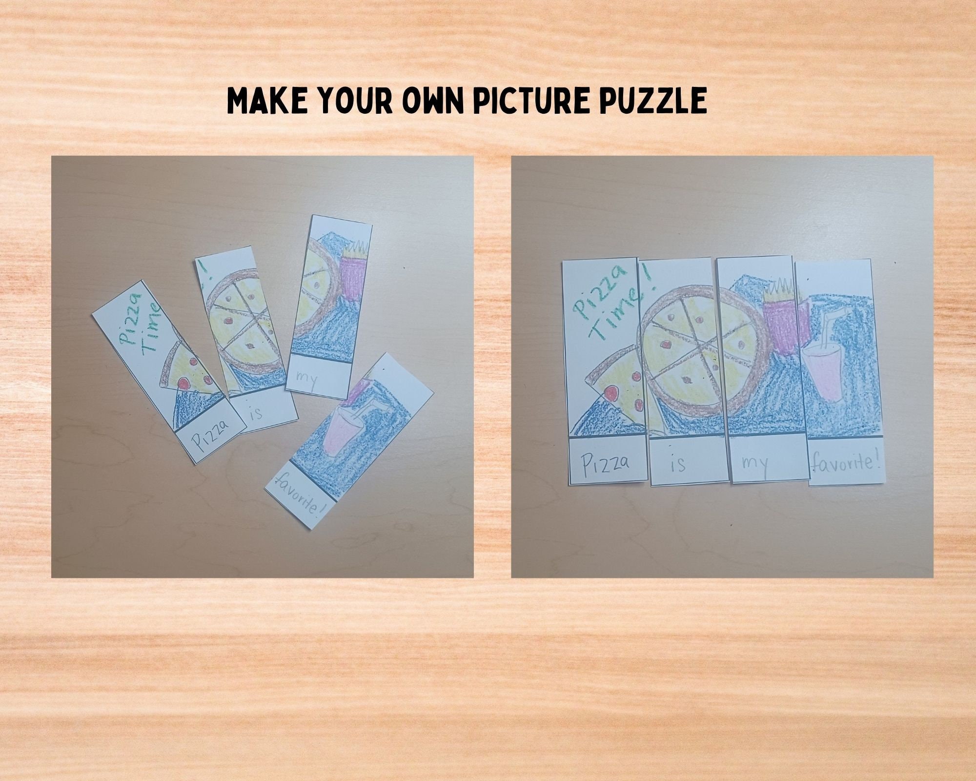 Sentence Building Printable- Sentence Writing Activity Puzzle for ...