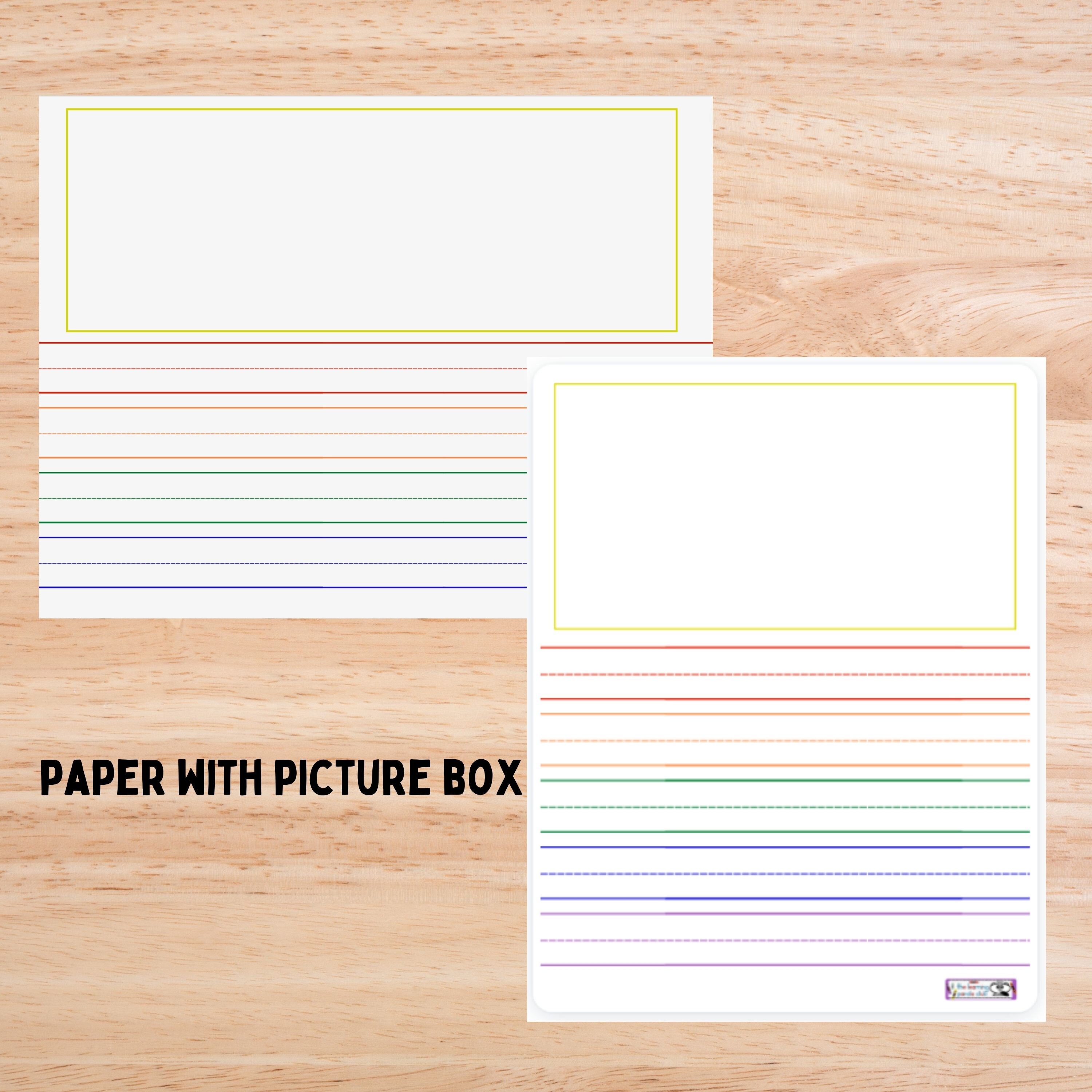 Printable Kid's Handwriting Paper-rainbow Lined Paper for Preschool and ...