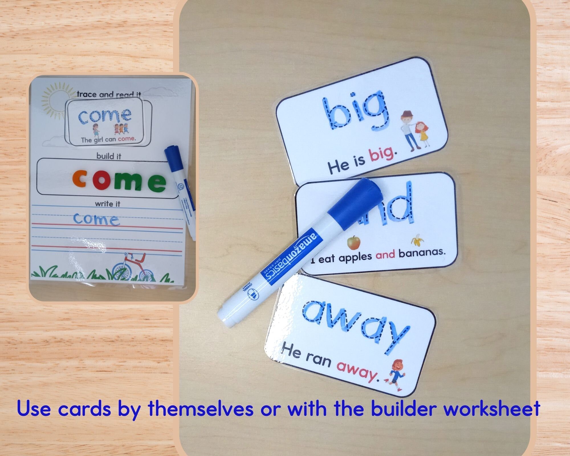 Pre Primer Dolch Printable Flashcards With Sentences for Homeschool and ...