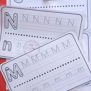 Printable Alphabet Tracing Cards, Uppercase and Lowercase for Toddlers ...
