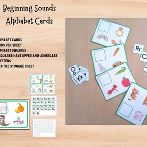 Beginning Letter Sound Game, Cards, and Uppercase to Lowercase Matching ...