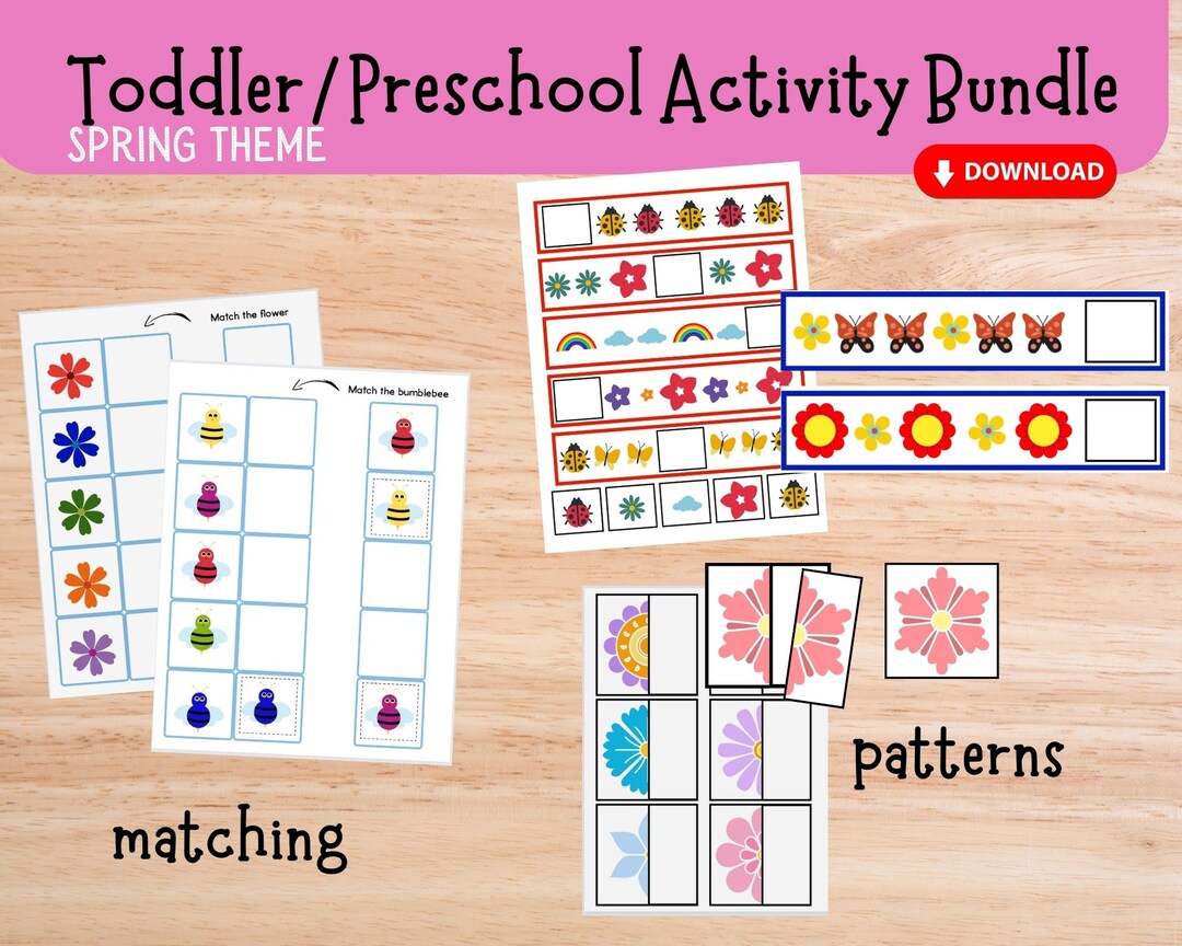 Pattern Sequencing, Matching, and Symmetry Activities- Printable for ...