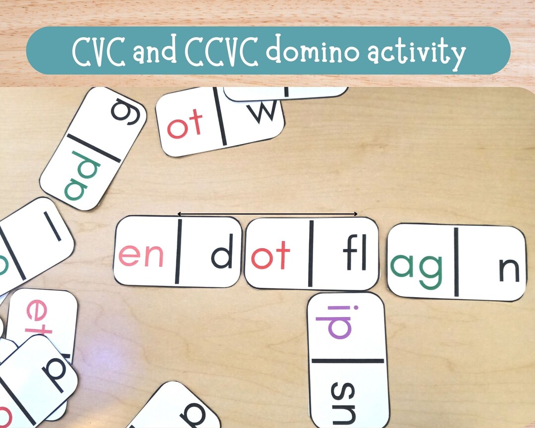 CVC and CCVC Printable Word Families Game-phonics Activity for ...