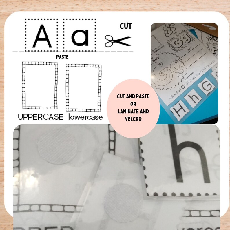 Alphabet Worksheets- Cut, Paste, Match, and Playdough Mat. for ...