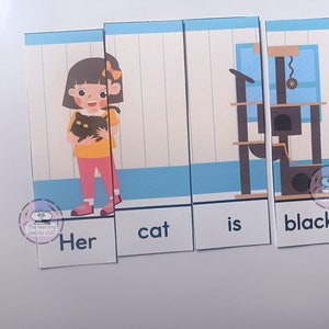 Sentence Building Printable- Sentence Writing Activity Puzzle for ...