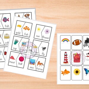 Compound Words Printable Puzzle | 1st & 2nd Grade, Task Cards for ELA ...