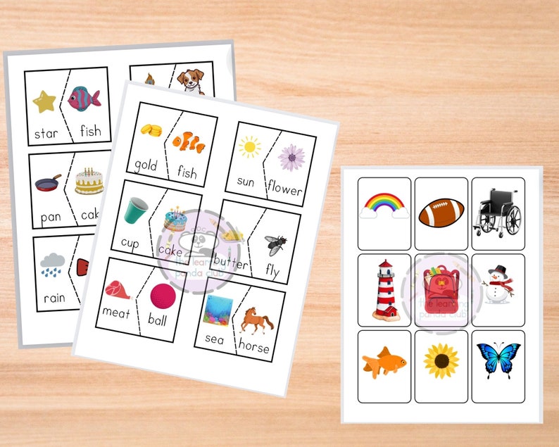 Compound Words Printable Puzzle | 1st & 2nd Grade, Task Cards for ELA ...
