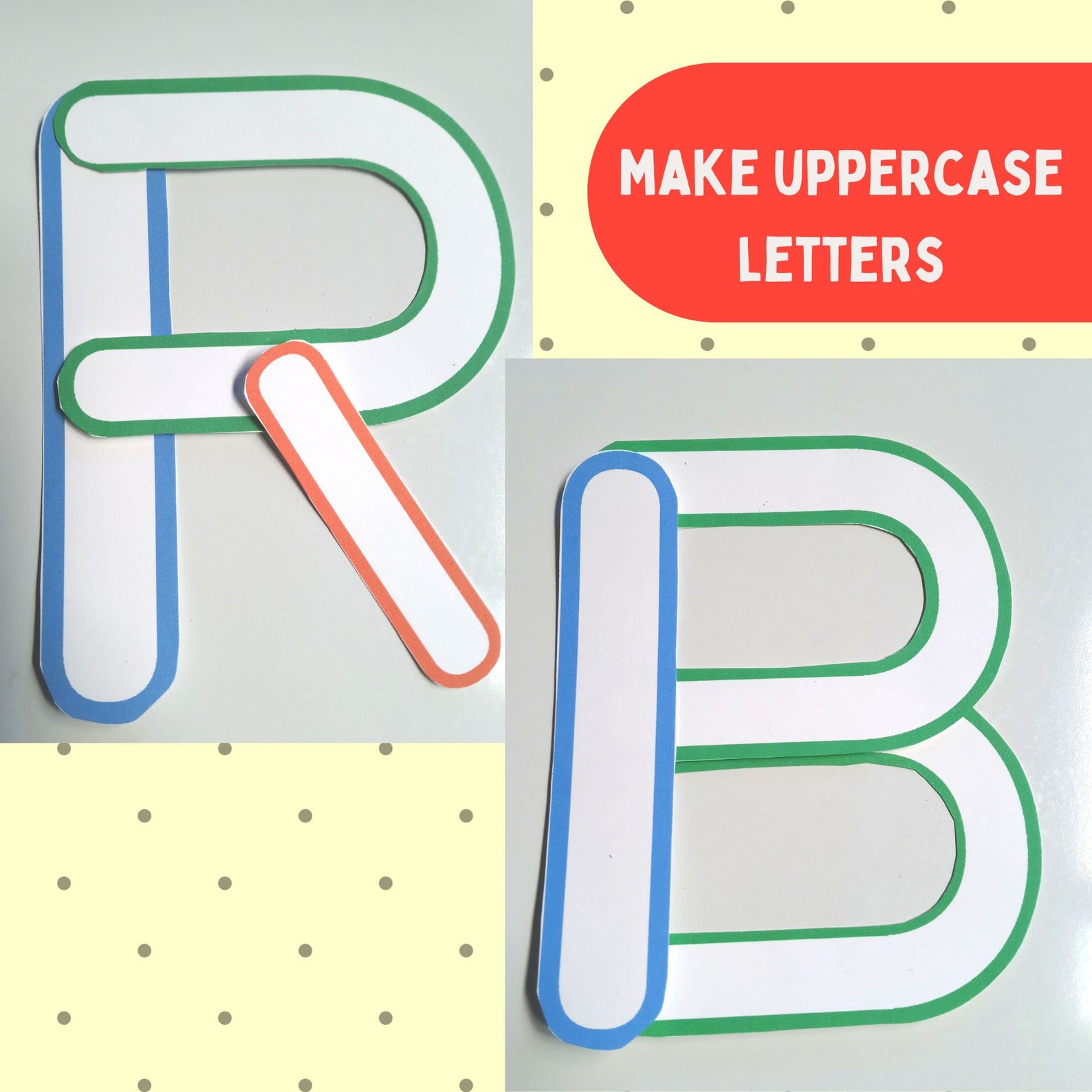 Alphabet Letter Builder for Preschool/kindergarten- Create Uppercase ...