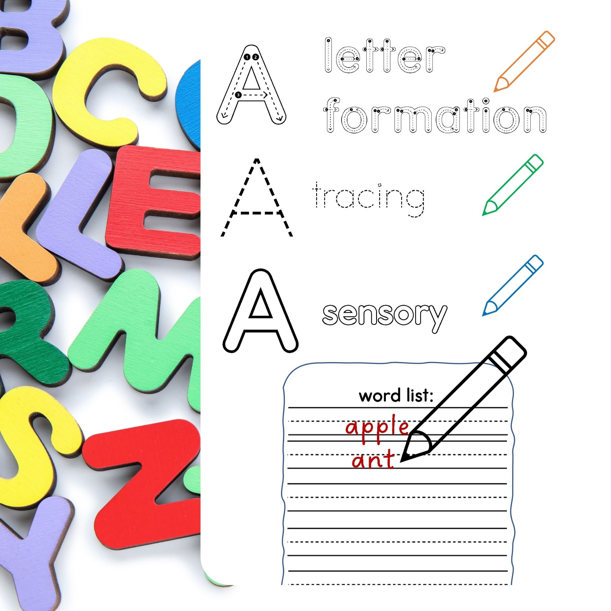 26 Alphabet Worksheet Letter Tracing Playdoh Mat Uppercase - Etsy