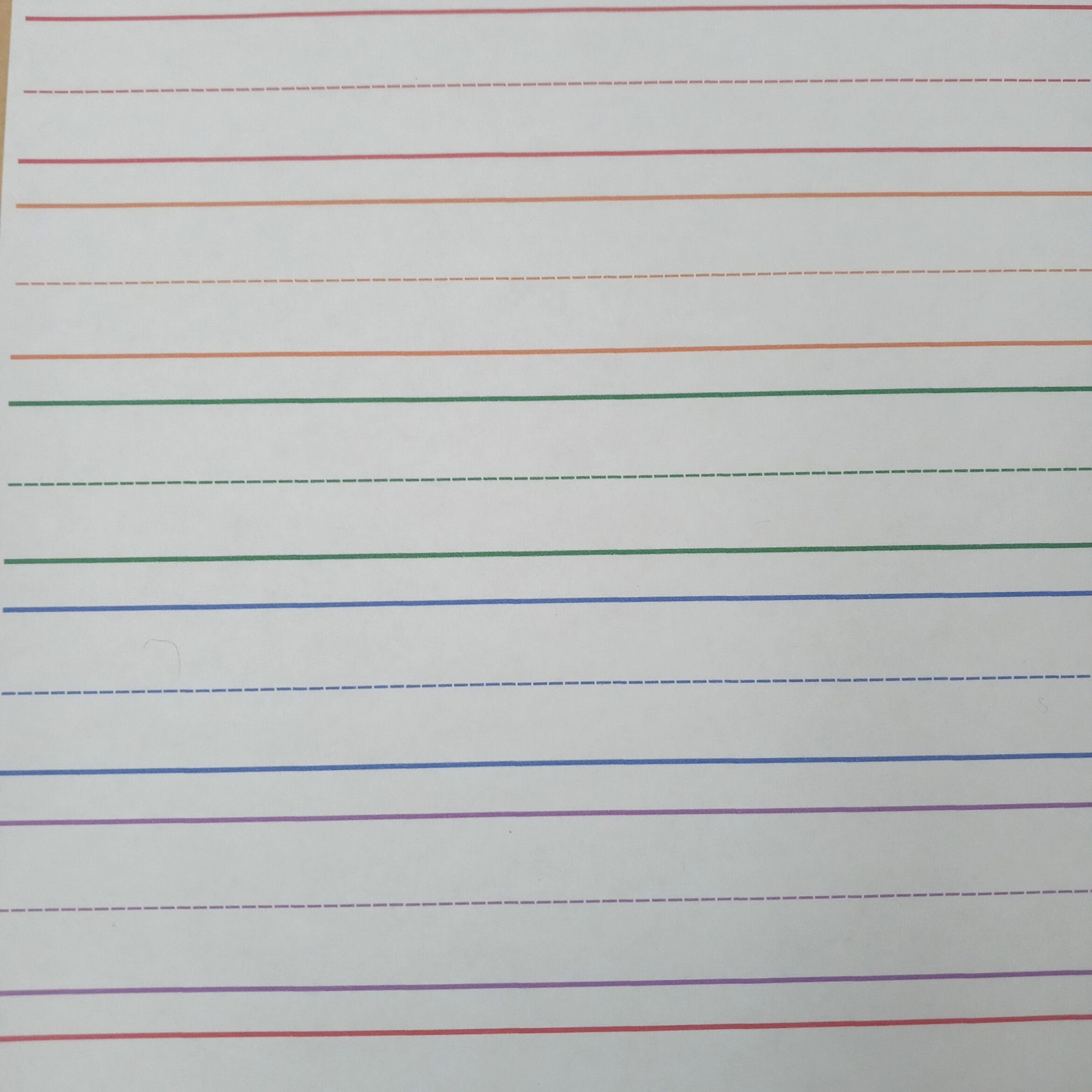 Printable Kid's Handwriting Paper-rainbow Lined Paper for Preschool and ...