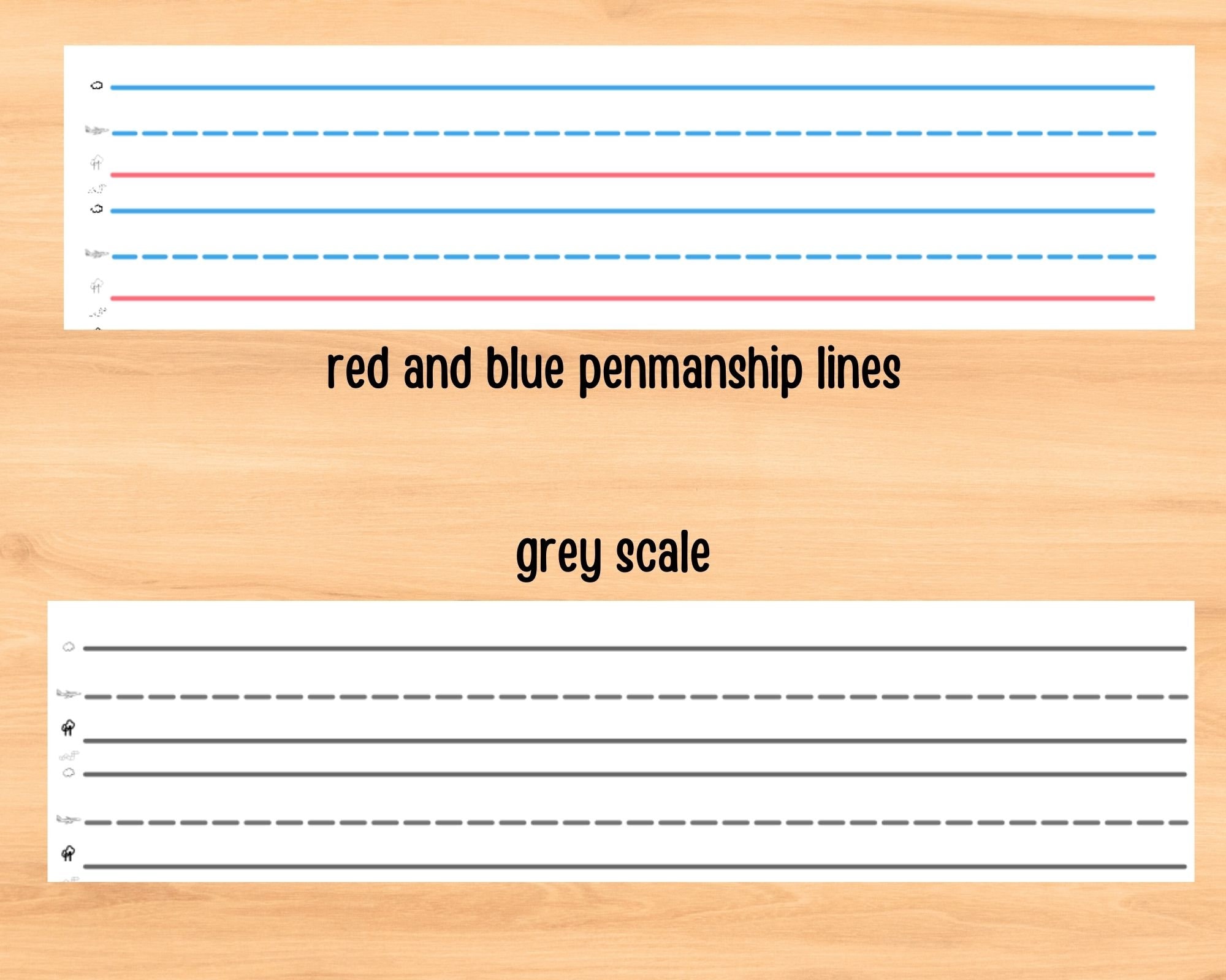 Guided Writing Paper Printable With Alphabet Line for Preschool ...