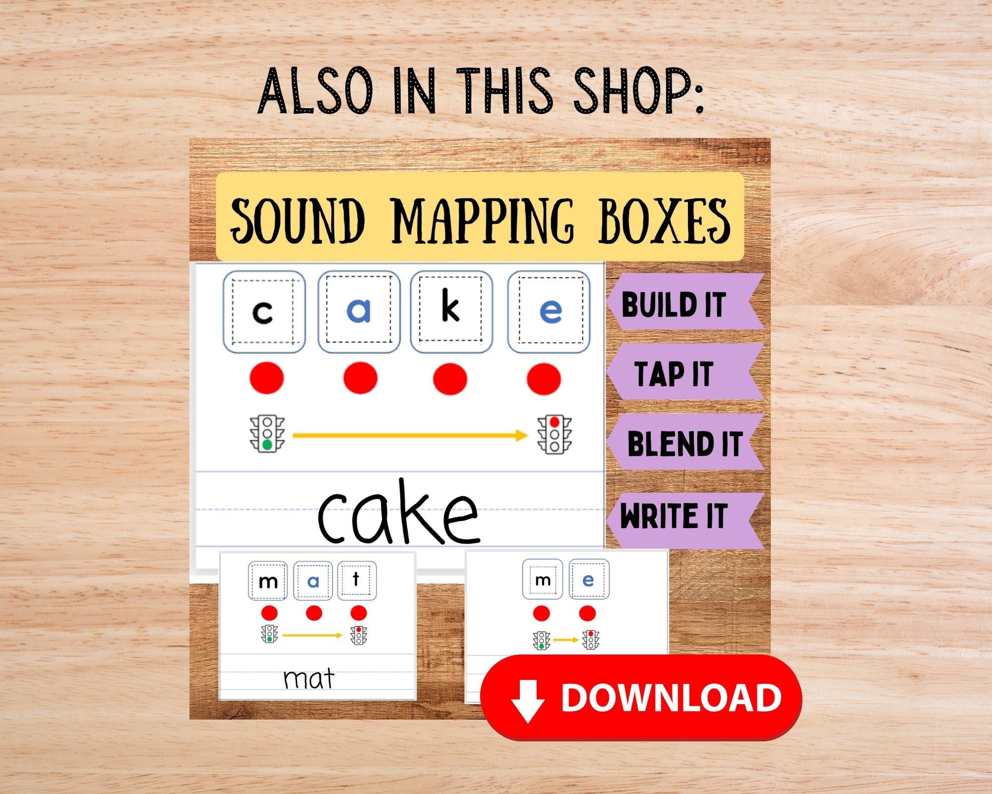 Printable CVC Tap It, Blend It, Read It, Activity for Preschool ...