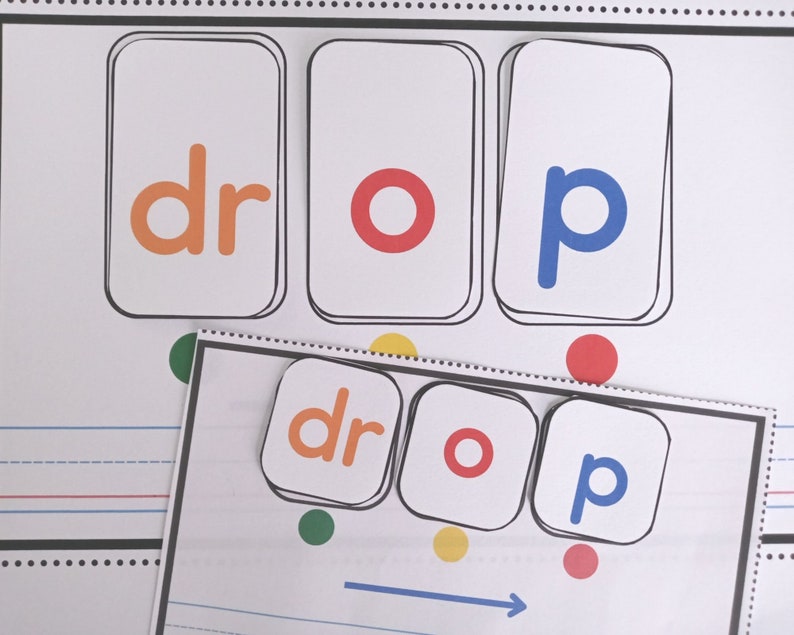 Orthographic Mapping Printable-blends and Digraphs for Kindergarten ...