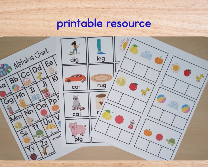 CVC Letter Sound Puzzle-printable Matching Game Learning to Read ...