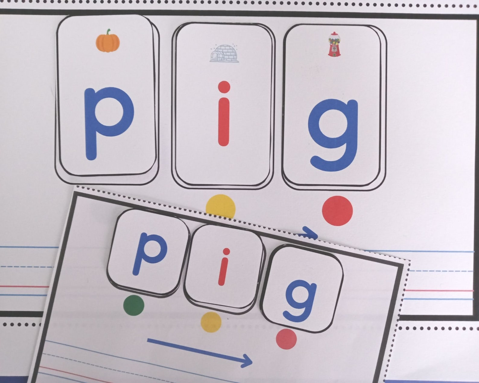 CVC Word Mapping, Alphabet Sound Cards, and Letter Tiles, Orthography ...