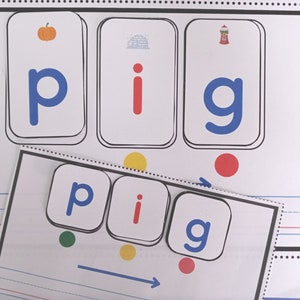 CVC Word Mapping, Alphabet Sound Cards, and Letter Tiles, Orthography ...