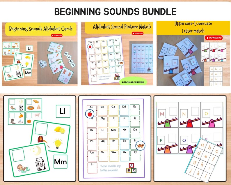 Uppercase and Lowercase Matching Activity for Preschool and ...