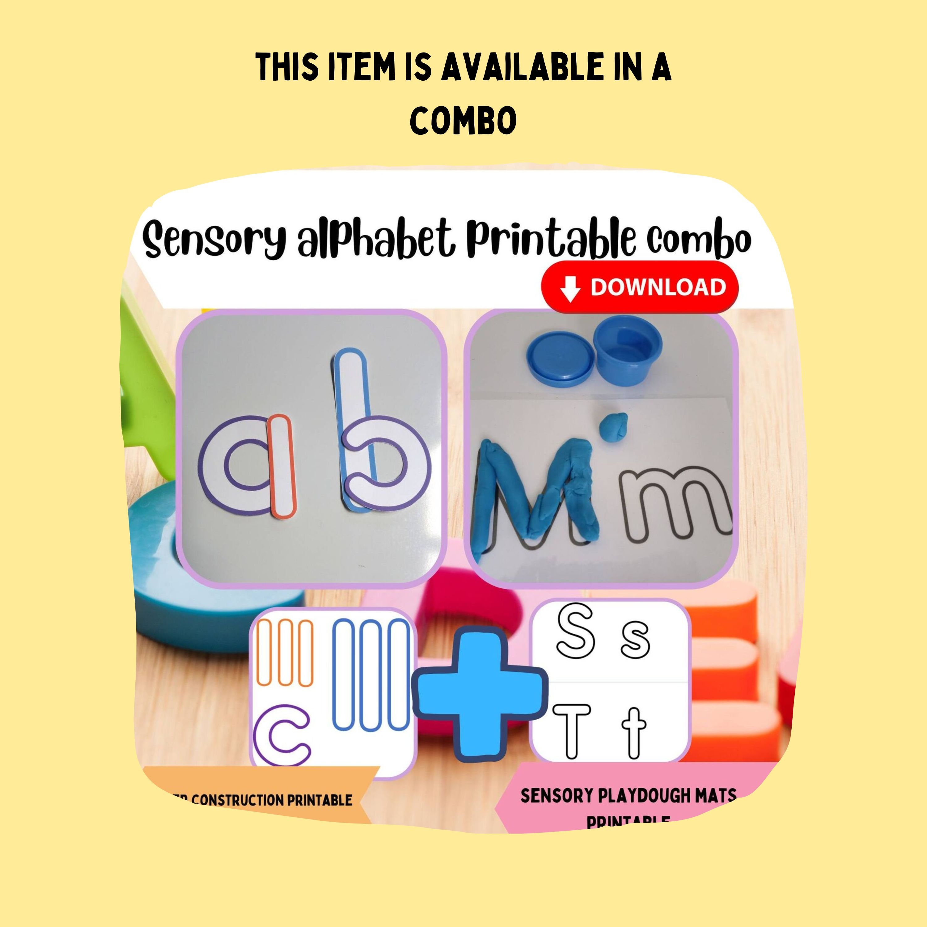 ABC Play-doh Mats Printable Letter Recognition, Sensory Learning for ...