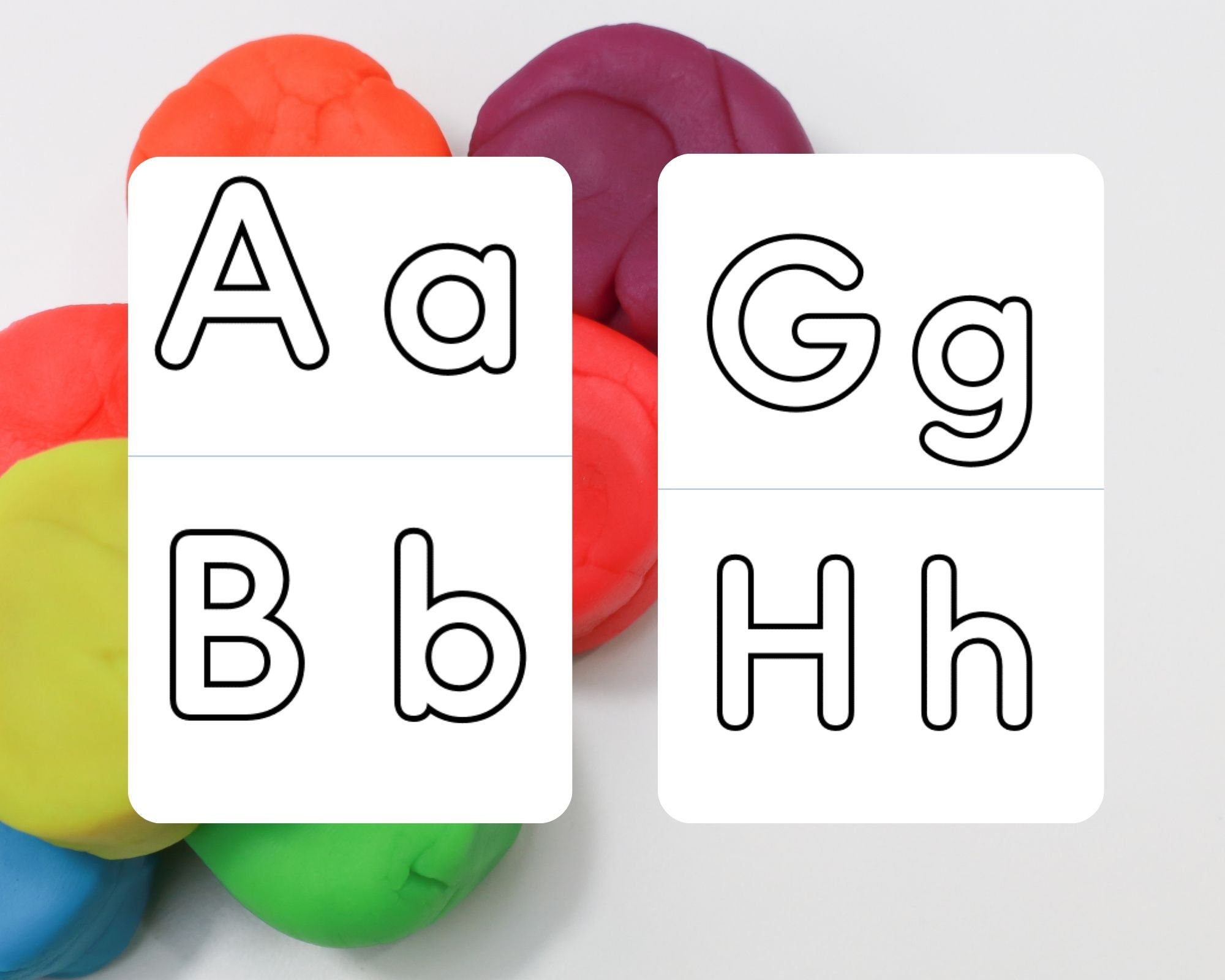 ABC Play-doh Mats Printable Letter Recognition, Sensory Learning for ...