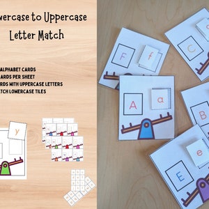 Beginning Letter Sound Game, Cards, and Uppercase to Lowercase Matching ...