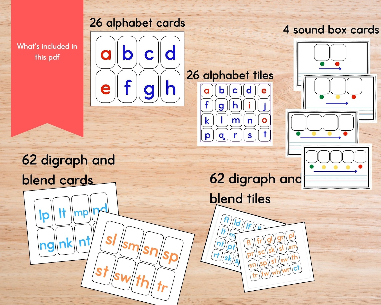 Orthographic Mapping Printable-blends and Digraphs for Kindergarten ...