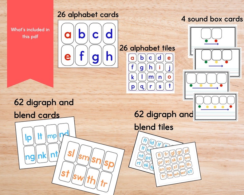 Orthographic Mapping Printable-blends and Digraphs for Kindergarten ...