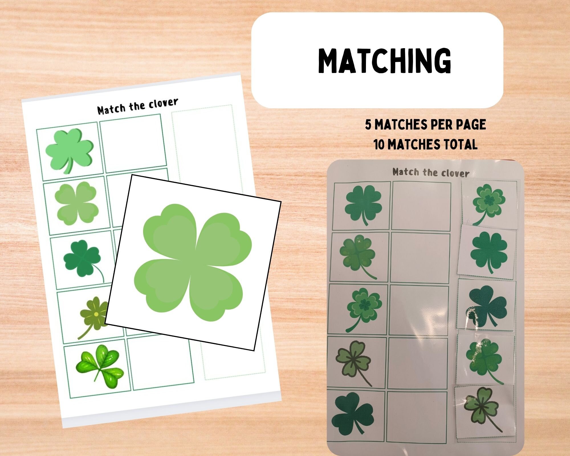 Printable Symmetry, Card Matching, Color Match and Pattern Activity ...