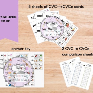 Long and Short Vowel Sounds- Printable Phonics Cards for Kindergarten ...