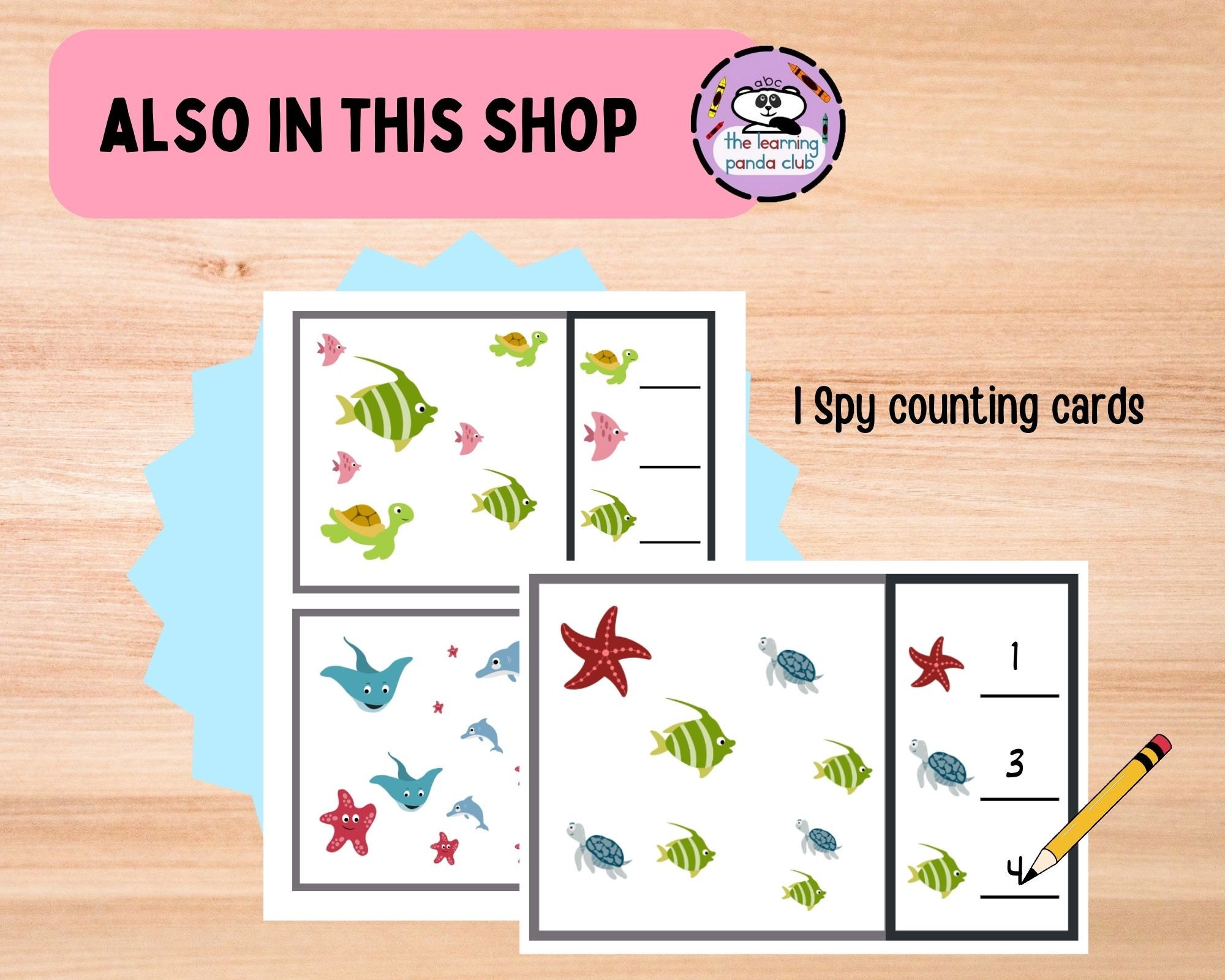 I Spy Counting Cards Printable- Toddler, Preschool, and Kindergarten ...