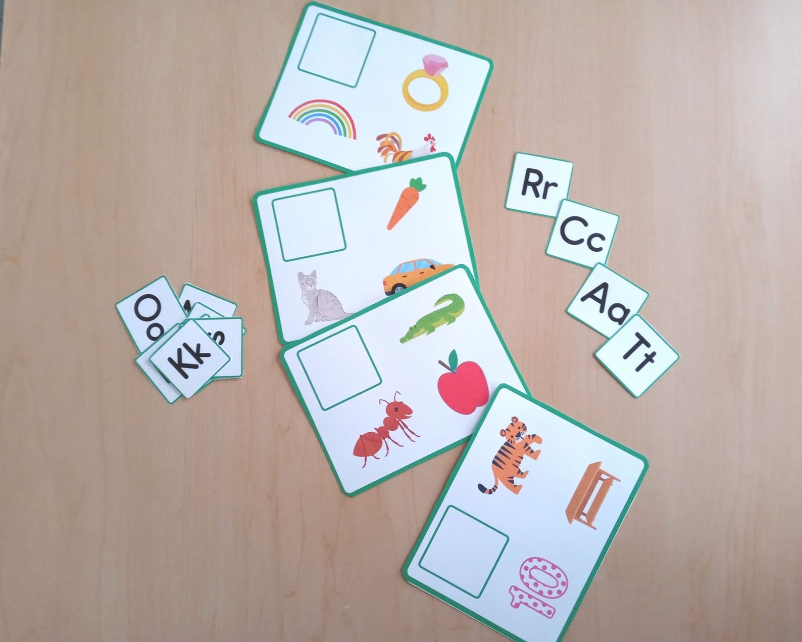 Beginning Letter Sound Game, Cards, and Uppercase to Lowercase Matching ...