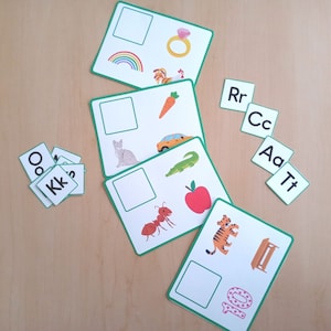 Beginning Letter Sound Game, Cards, and Uppercase to Lowercase Matching ...
