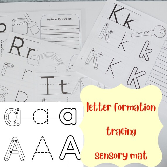 26 Alphabet Worksheet Letter Tracing Playdough Mat - Etsy