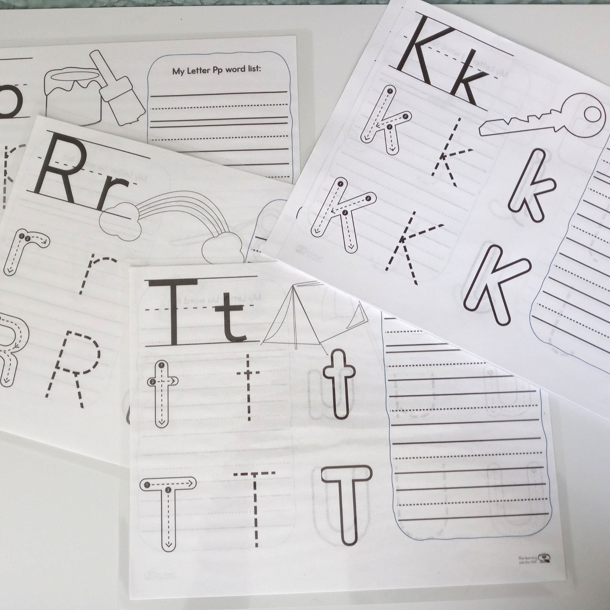 26 Alphabet Worksheet Letter Tracing Playdoh Mat Uppercase - Etsy