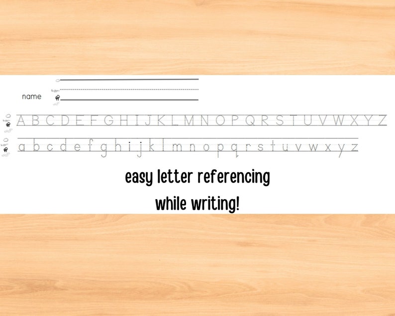 Guided Writing Paper Printable With Alphabet Line- for Preschool ...