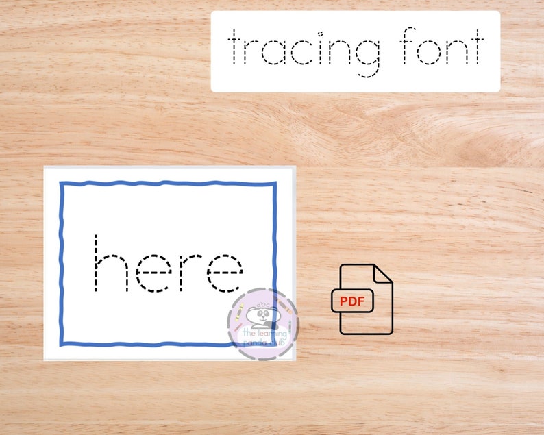 Printable Dolch's Pre-primer Tracing Cards- for Toddler, Preschool, and ...