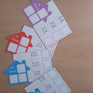 CVC Word Mats Printable- Tap, Blend, Read, Write and Match Activity ...
