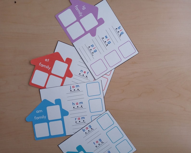 CVC Word Mats Printable- Tap, Blend, Read, Write and Match Activity ...