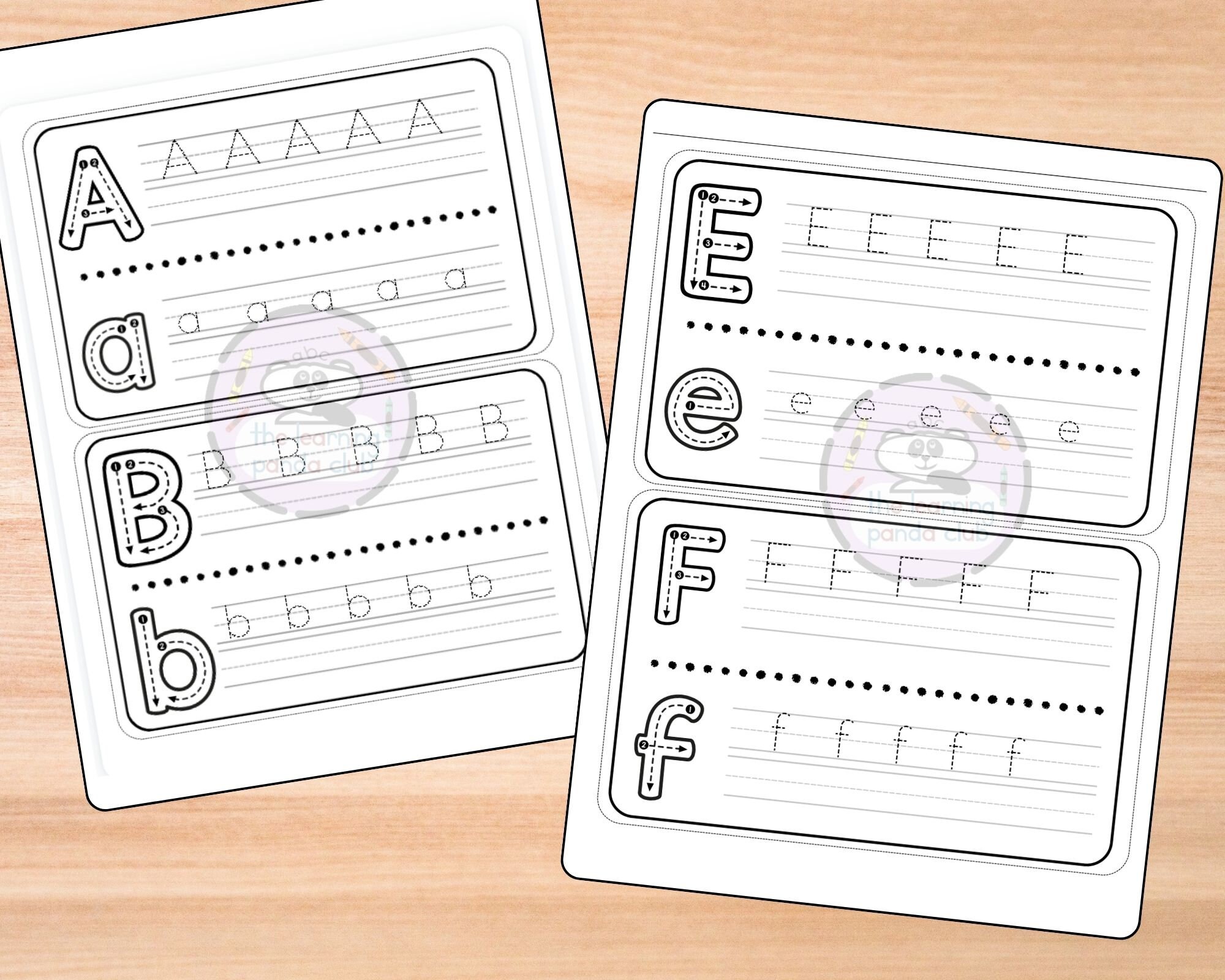 Printable Alphabet Tracing Cards, Uppercase and Lowercase for Toddlers ...