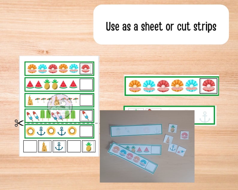 Summer Printable Pattern Strips-for Toddler Preschool and - Etsy