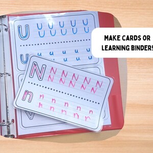 Printable Alphabet Tracing Cards, Uppercase and Lowercase for Toddlers ...
