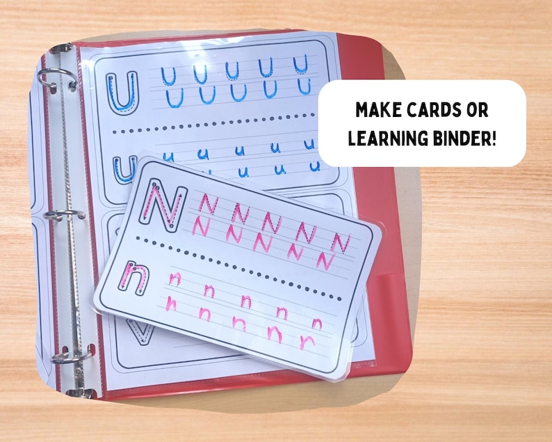 Printable Alphabet Tracing Cards Uppercase and Lowercase for - Etsy