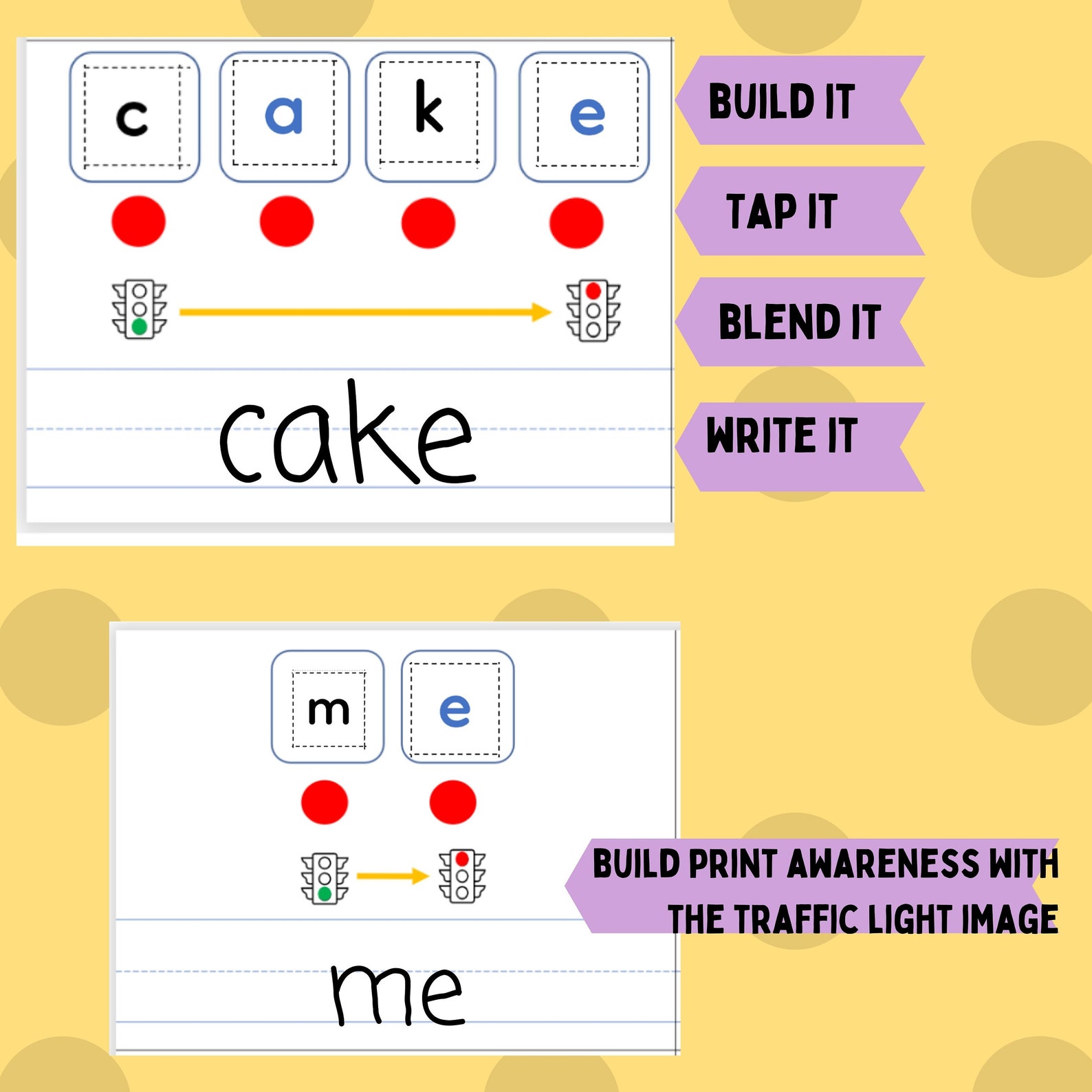 Sound Boxes/word Mapping Cards: Phonics, Kindergarten, 1st Grade, Sound ...