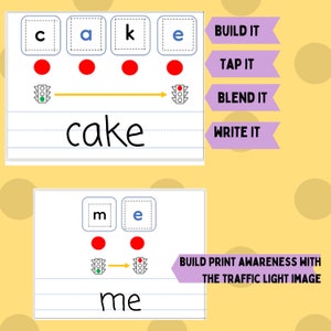 Sound Boxes/word Mapping Cards: Phonics, Kindergarten, 1st Grade, Sound ...