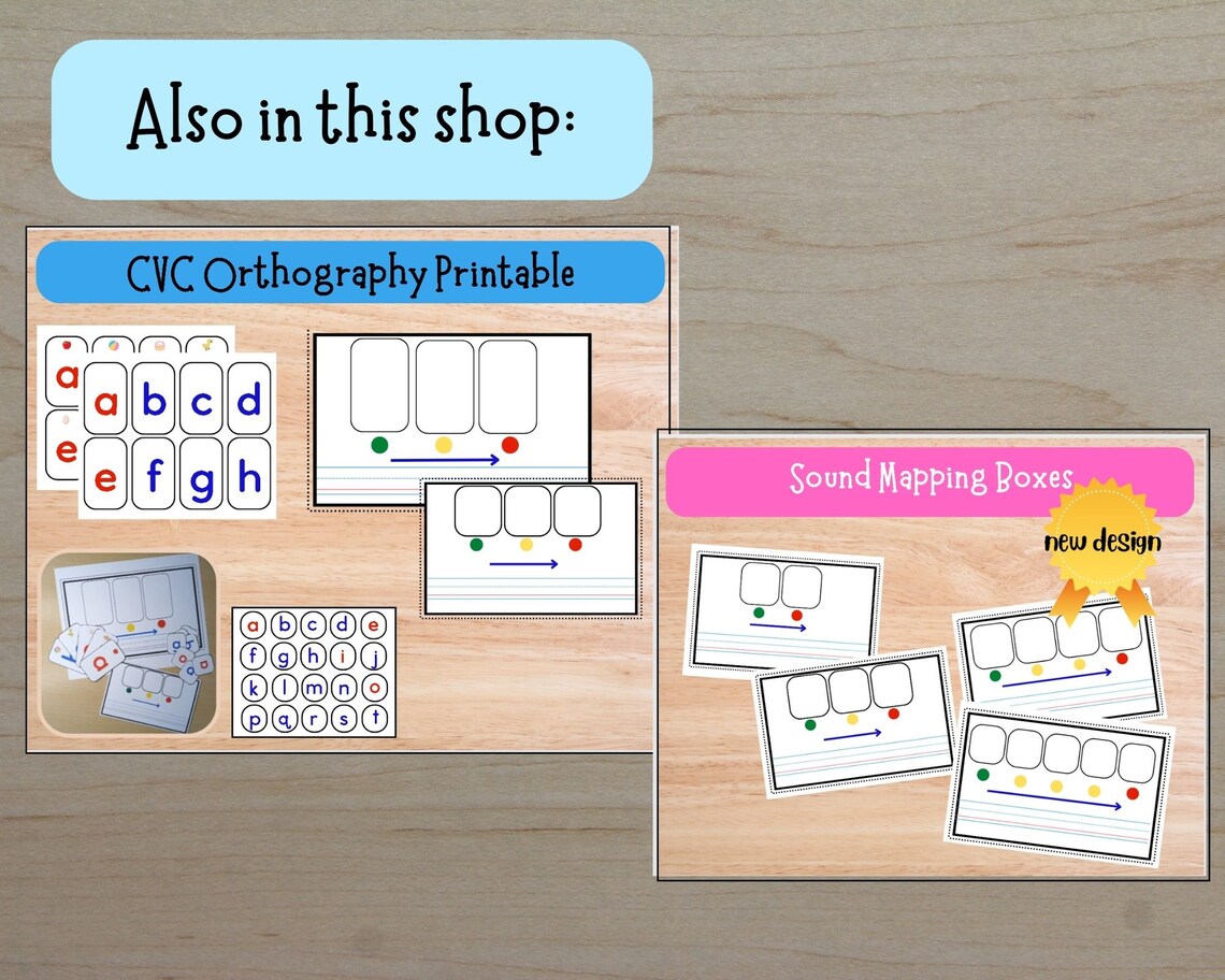 Orthographic Mapping Printable-blends and Digraphs for Kindergarten ...