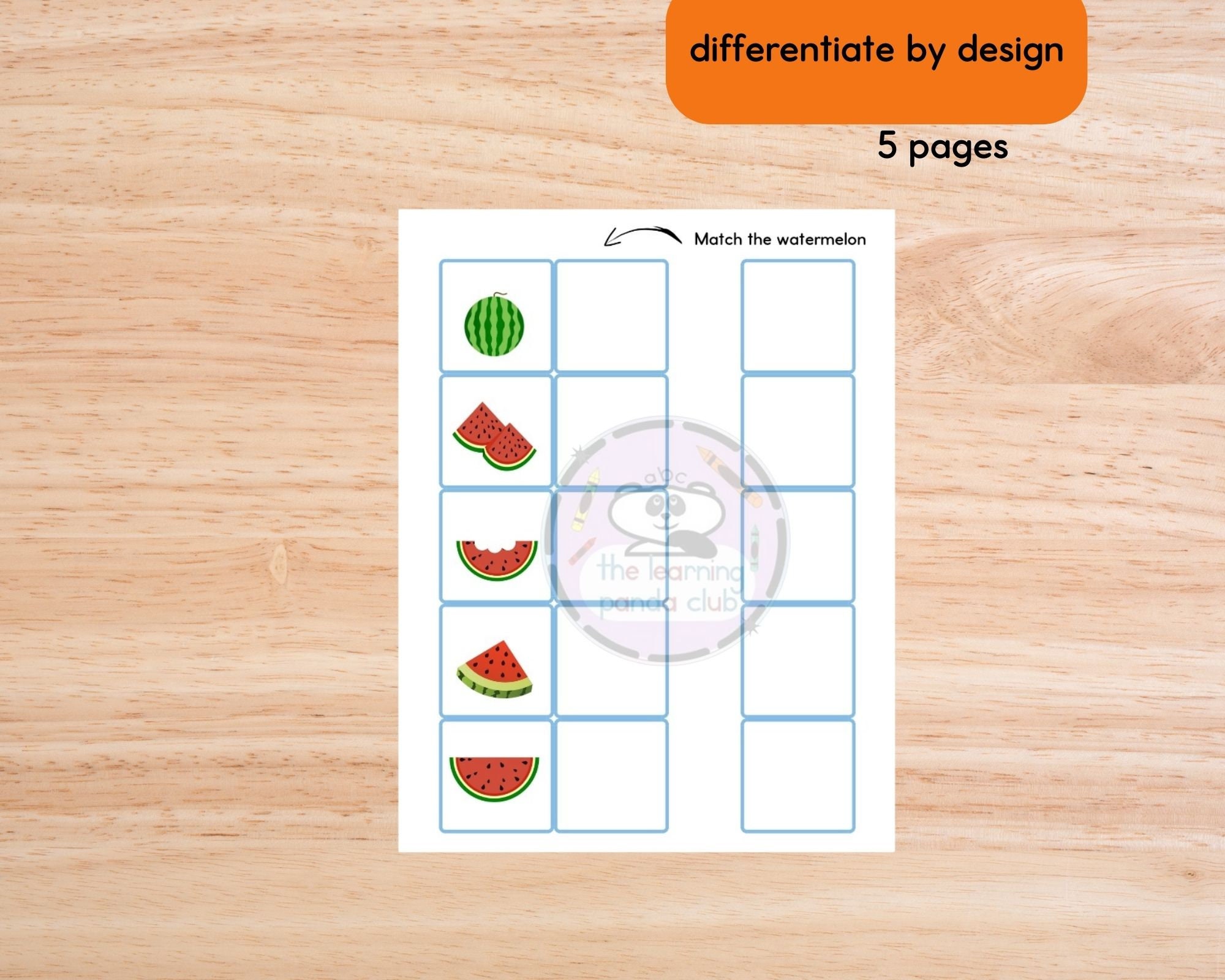 Object Matching Printable-summer Theme for Toddler, Preschool, and ...
