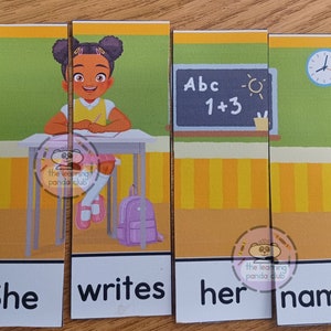 Sentence Building Printable- Sentence Writing Activity and Make a ...