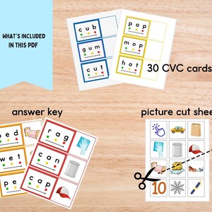 CVC Tap and Read Flash Cards- Learn to Read- Phonics Printable for ...