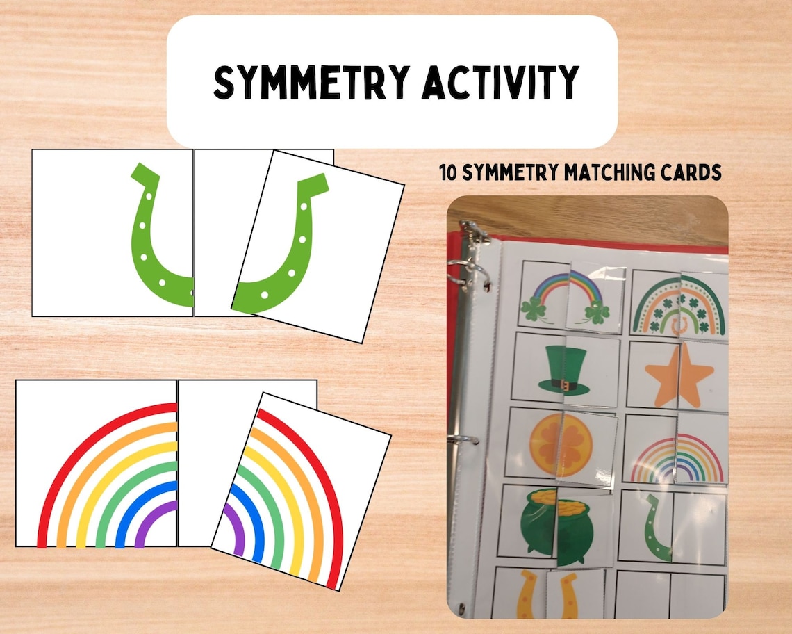 Printable Symmetry, Card Matching, Color Match and Pattern Activity ...