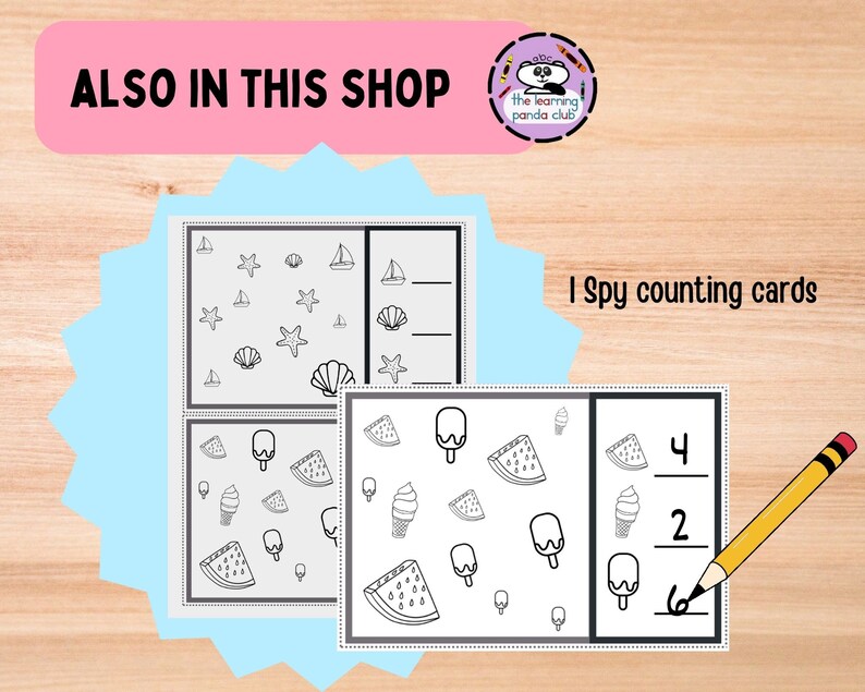 I Spy Counting Cards Printable for Toddlers, Preschool, and ...