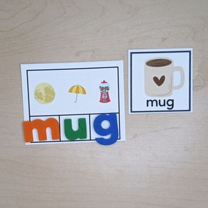 CVC Letter Sound Puzzle-printable Matching Game- Learning to Read ...